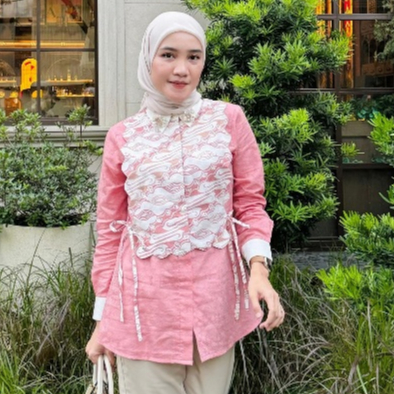 Jual BATIK TRUSMI Blouse Wanita Nismara Parang Liris Pink | Shopee ...