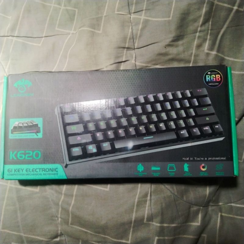 Jual Leaven K620 Keyboard Gaming Mechanical RGB 61 Keys 60% Outemu ...