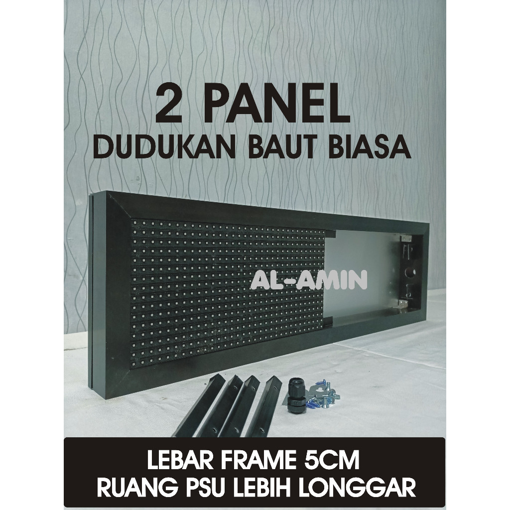 Jual FRAME RUNNING TEXT 2 MODUL P10 + TUTUP BELAKANG | Shopee Indonesia