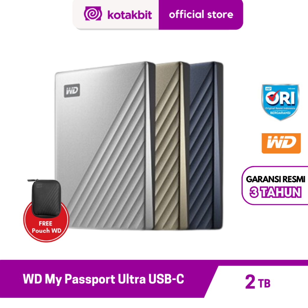 Jual WD MY Passport Ultra USB-C 2TB USB Type C USBC hd hdd hardisk ...