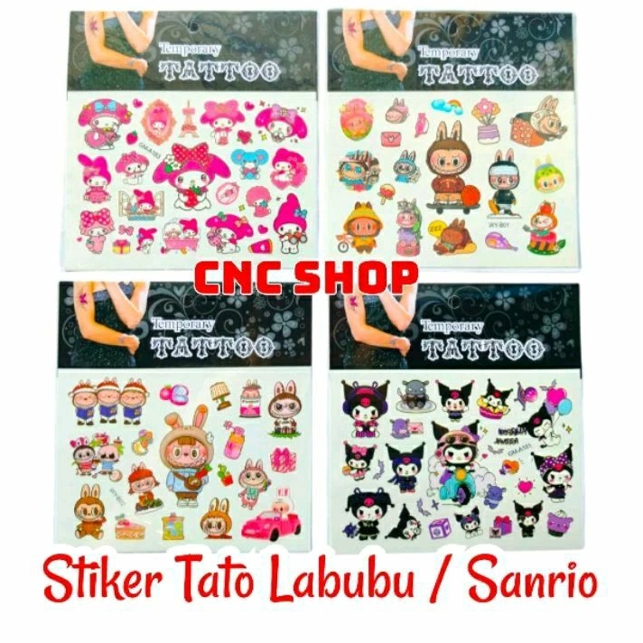 Jual Stiker Tato Sanrio Labubu Tatto Gosok Temporari Mainan Anak Murah ...