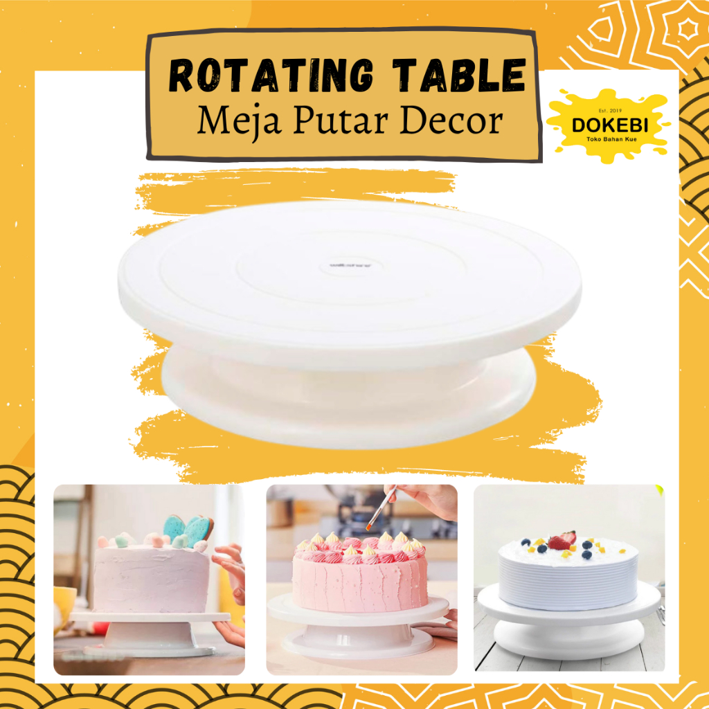 Jual MEJA PUTAR DEKORASI KUE 360 DERAJAT / TURNTABLE CAKE / MEJA DEKOR ...