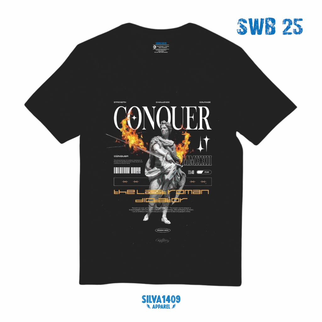 Jual SILVA APPAREL l KAOS STREETWEAR l DESAIN 25 - 28 I HITAM l LENGAN ...