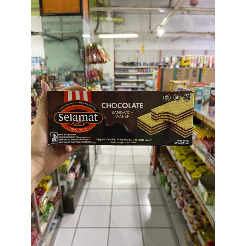 Jual selamat wafer cokelat 145g - selamat chocolate sandwich wafer ...
