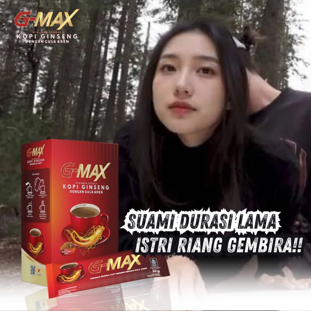 Jual G-MAX Kopi penambah stamina pria Extra Ginseng dan gula aren - Box Isi 10 Sachet @30gr kopi ...