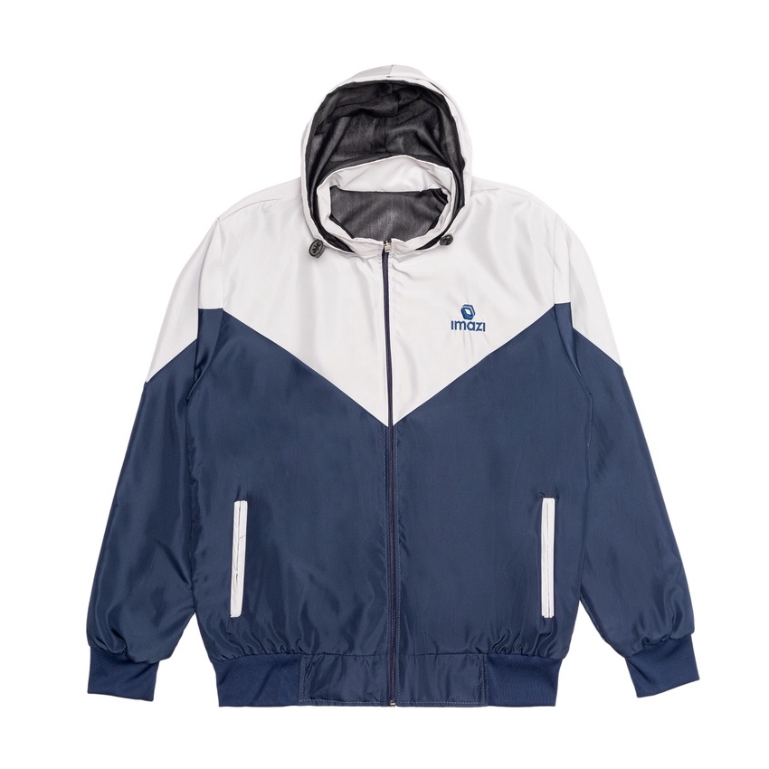 Jual Hematku Jaket Parasut Windrunner Olahraga Kombinasi Abu Navy Imazi ...
