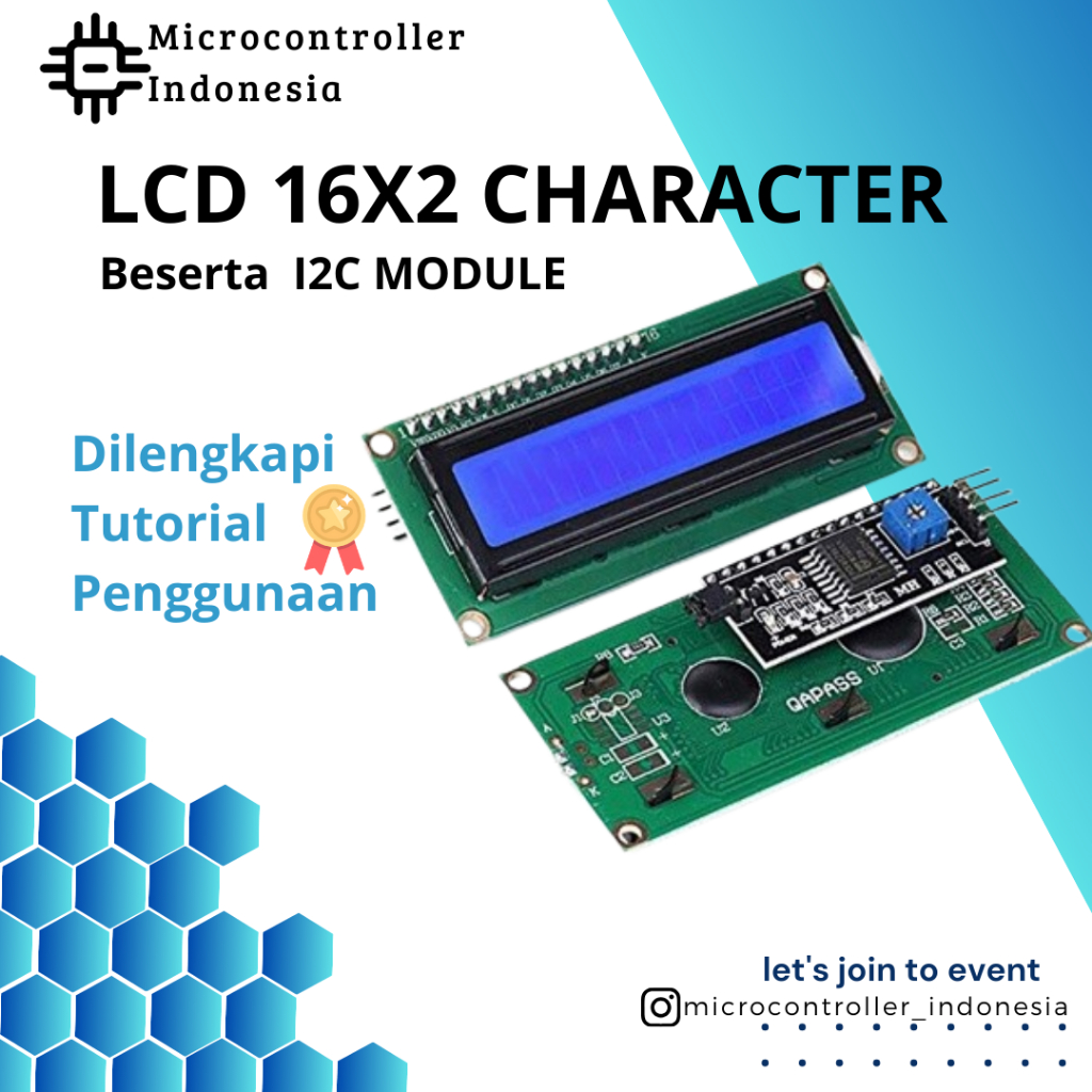 Jual LCD 1602 16X2 CHARACTER GREEN BACKLIGHT+ I2C SERIAL INTERFACE ...