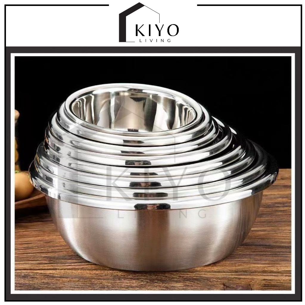 Jual KIYO Baskom Stainless Steel Tebal Premium Multifungsi / Wadah ...