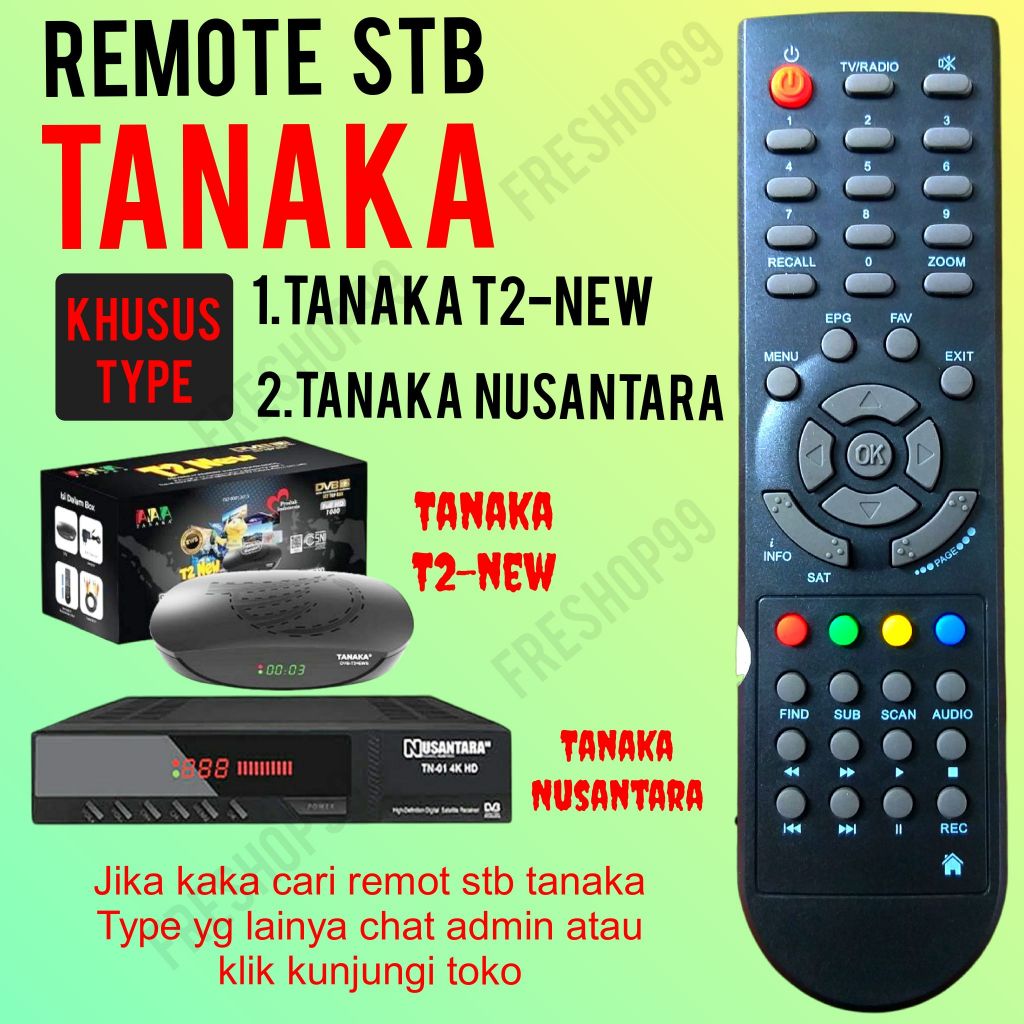 Jual Remote stb tanaka nusantara & t2-new remot set top box dvbt2 ...