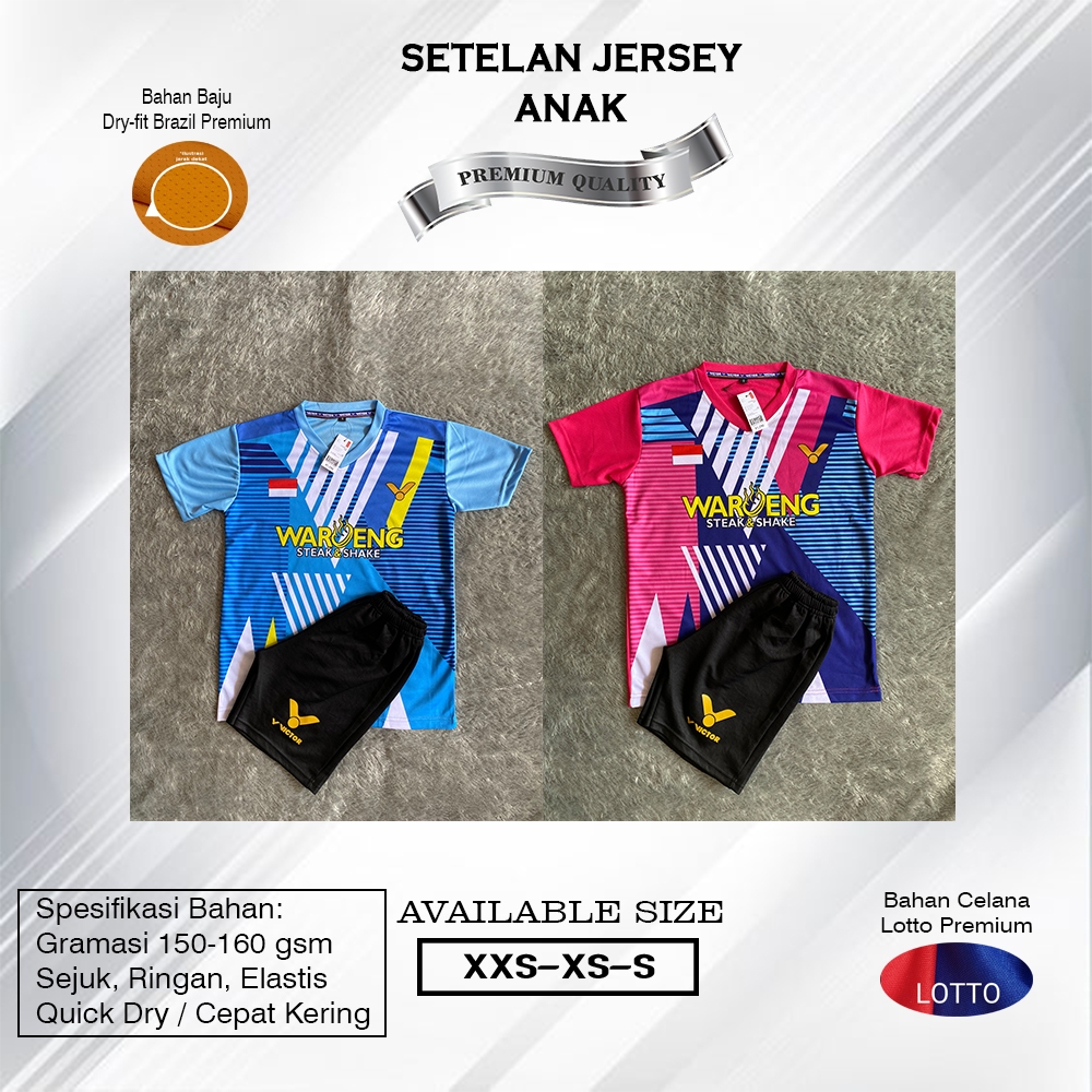 Jual JERSEY ANAK Baju Badminton Setelan Bulu Tangkis Kaos Jersey Pria ...