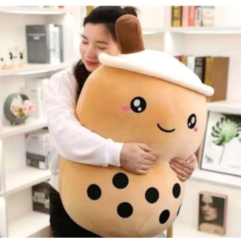 Jual Boneka Karakter Boba Milk Tea JUMBO Super lembut Cocok Untuk Kado ...