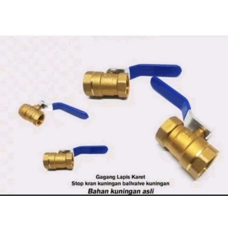 Jual Ball valve stop kran boiler setrika uap 1/2 inch kuningan | Shopee ...