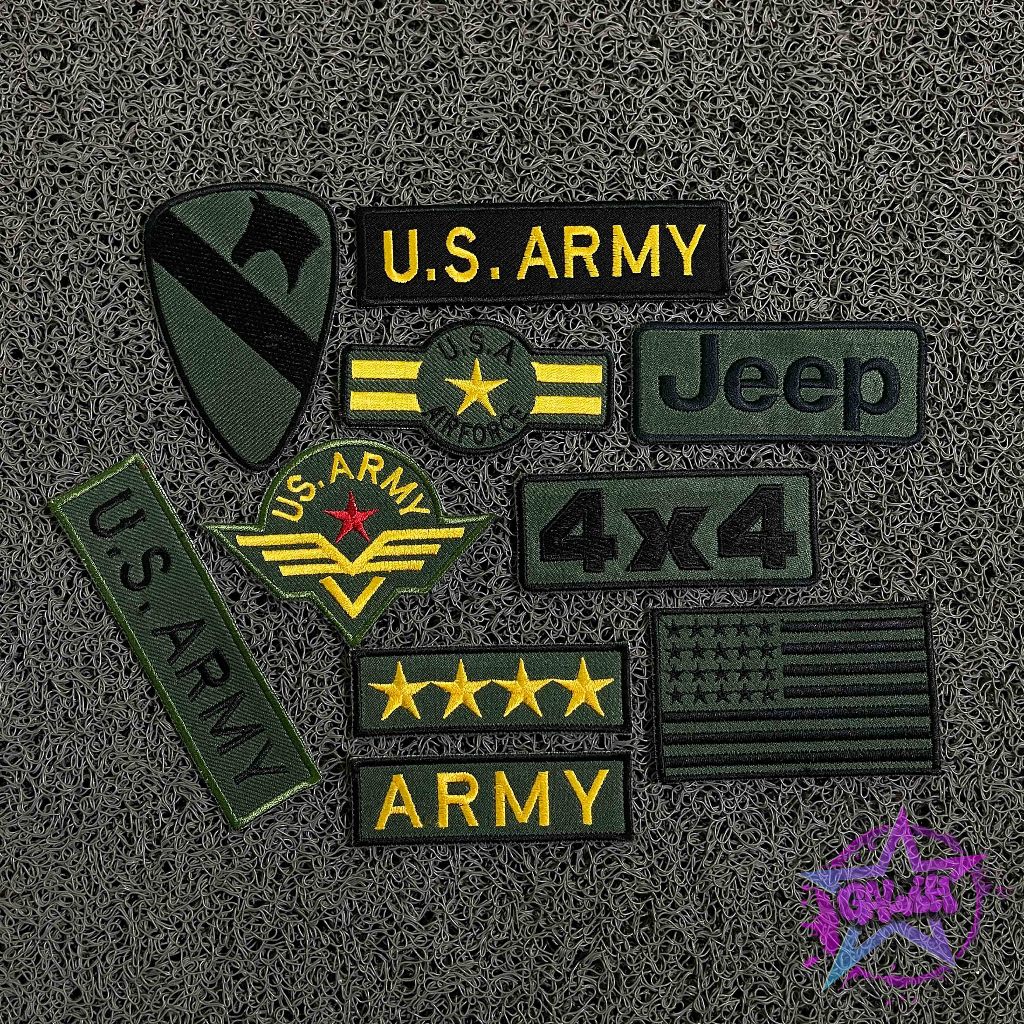 Jual Patch Bordir bagian tangan emblem bordir army kemeja tempelan ...