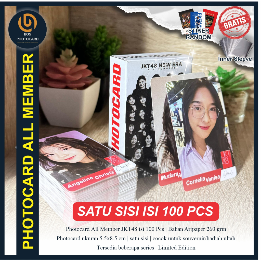 Jual " Photocard JKT48 All Member " isi 100 Pcs (Unofficial/Fanmade) Dapat Bonus Stiker Random ...