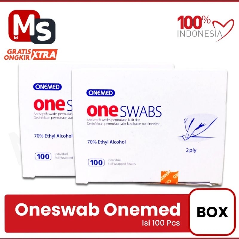 Jual ONESWAB ALKOHOL SWAB ONEMED ISI 100 / BOX | Shopee Indonesia