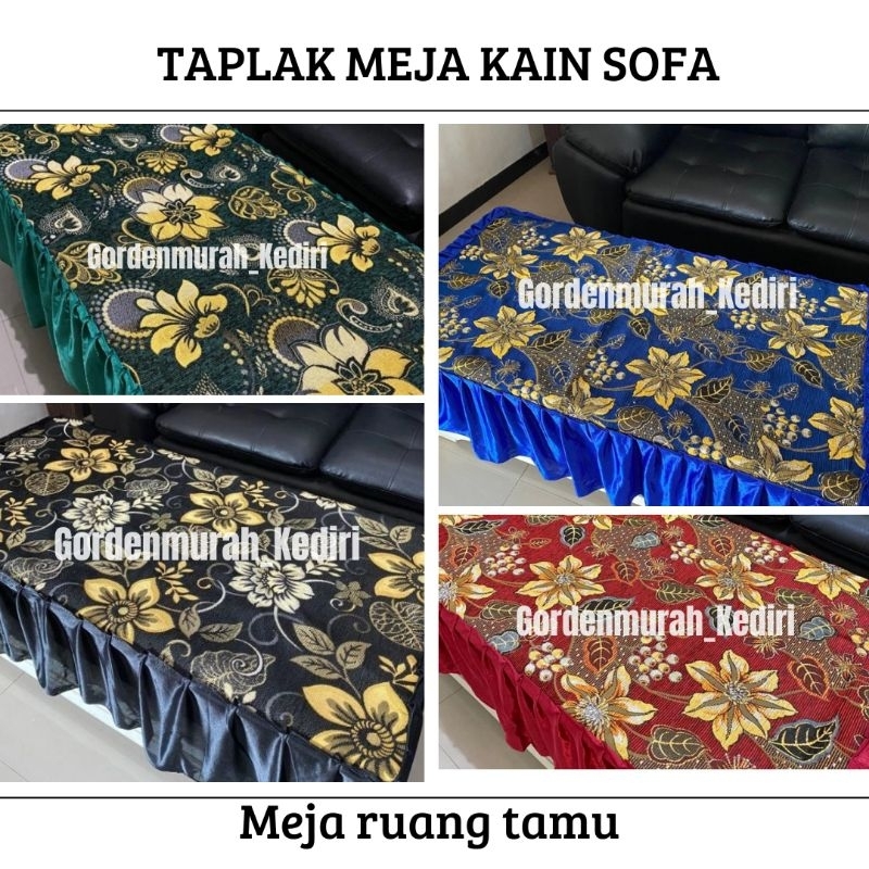 Jual TAPLAK MEJA RUANG TAMU RUMBAI MEWAH TEBAL PREMIUM KAIN SOFA ...