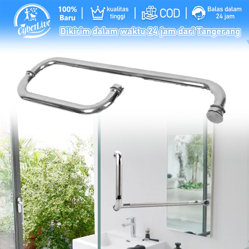 Jual Pull Handle Pintu Kaca Shower Stainless 22x42cm Shower Room Handle ...