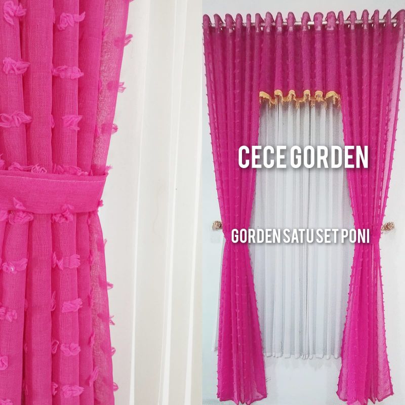 Jual Gorden Satu Set Poni Ukuran Jendela Dan Pintu Model Ring Smokring ...