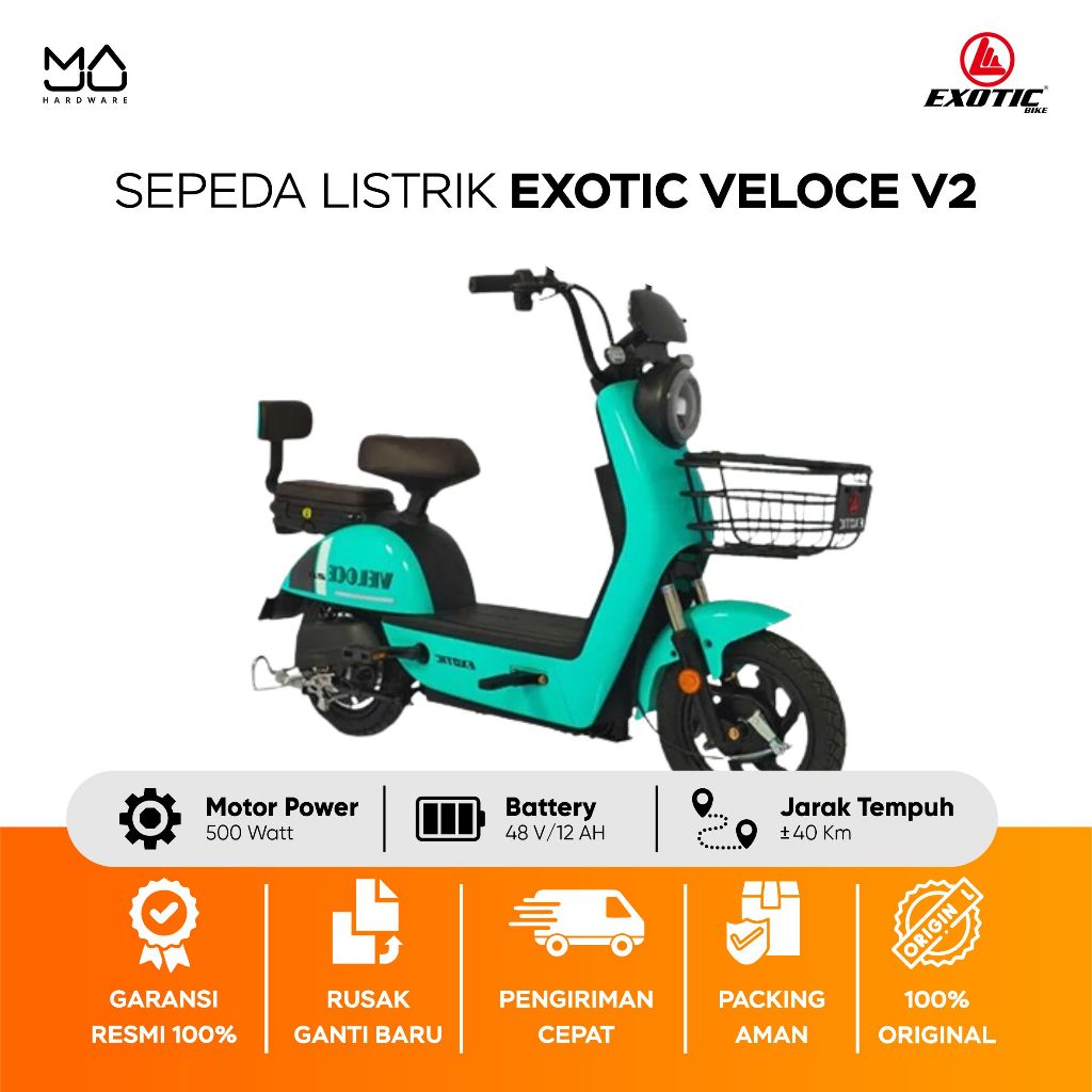 Jual Sepeda Listrik Exotic Veloce V2 48 V / 500 W Electric E Bike ...