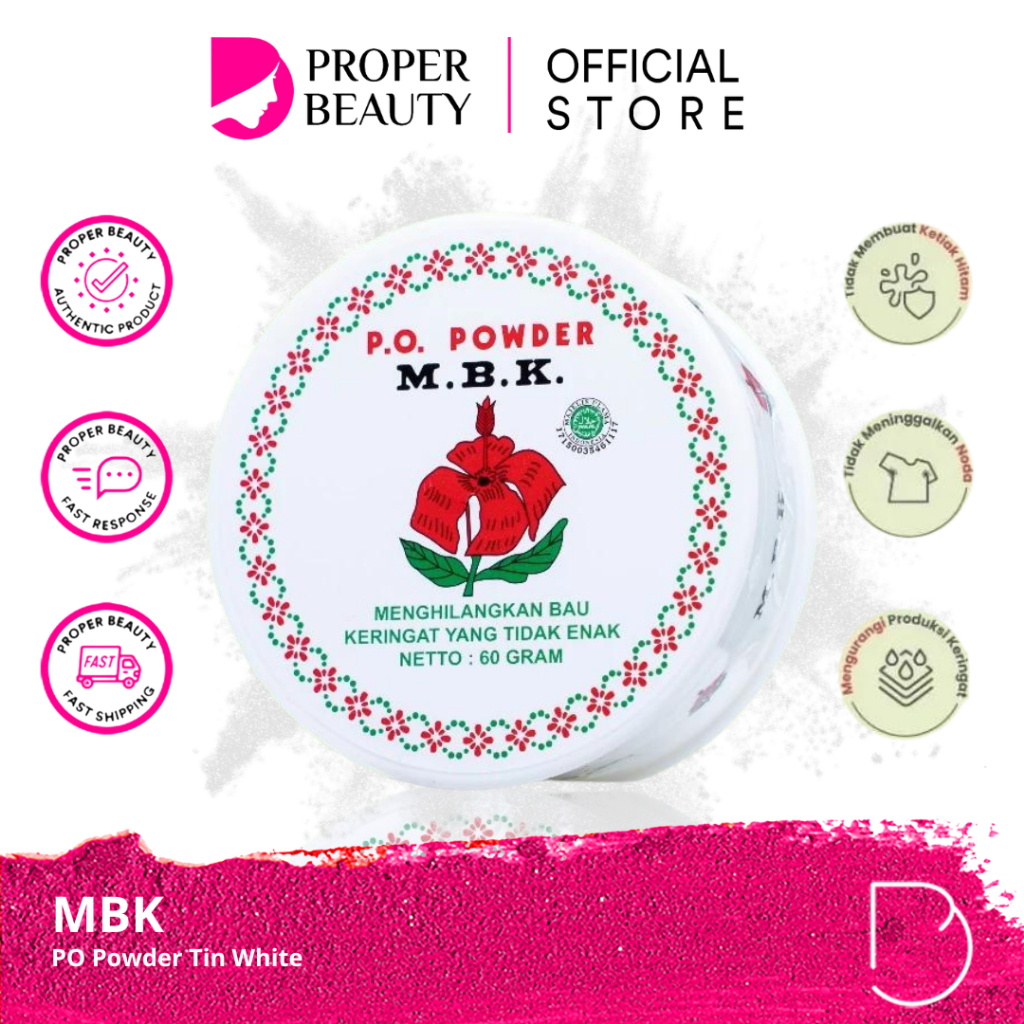 Jual MBK PO Powder Tin White | Bedak Tabur 60g | Menghilangkan Bau ...