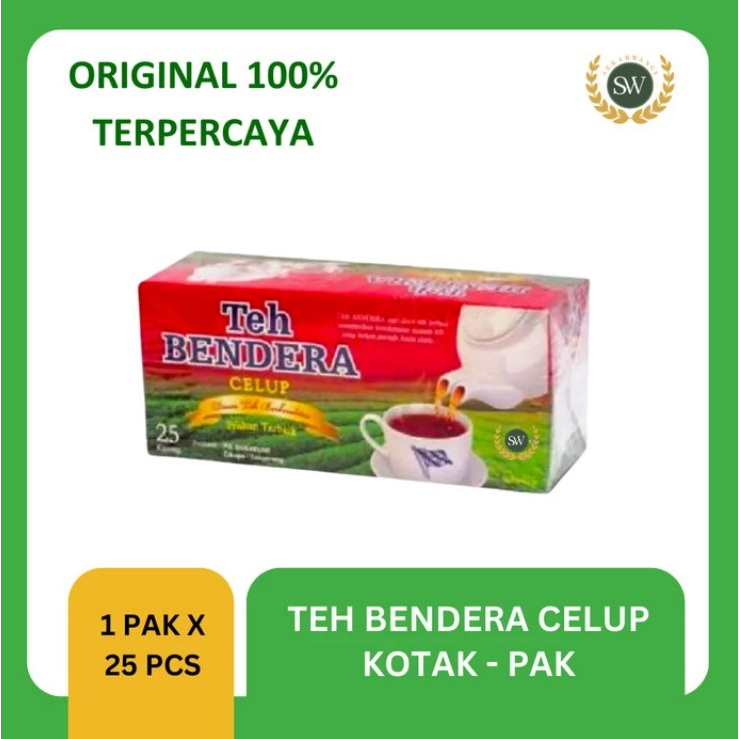 Jual TEH CELUP TEH BENDERA MERAH VANILA 25 TEA BAG | Shopee Indonesia