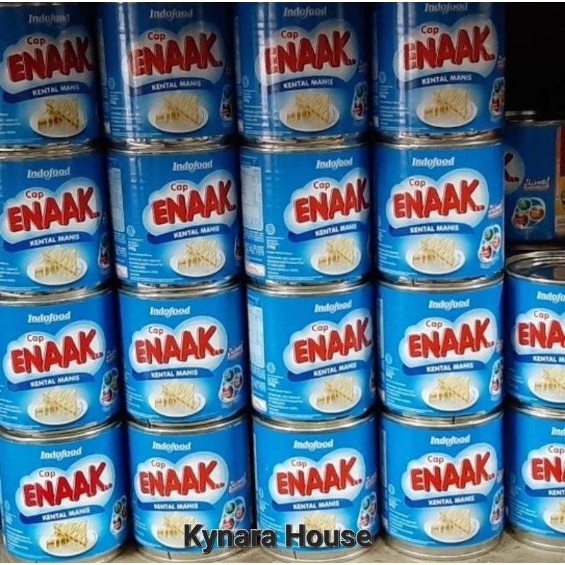 Jual Cap Enaak Kental Manis Putih Kaleng 48x370gr (Karton) | Shopee ...