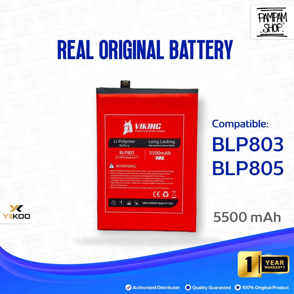 Jual VIKING Baterai Double Power BLP805 Oppo A33 A53 2020 A16 A32 A54 ...