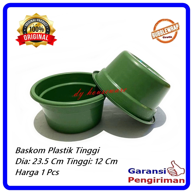Jual Baskom Plastik Tinggi 12 Cm Diameter 23.5Cm Waskom 9 Inchi Bpa ...