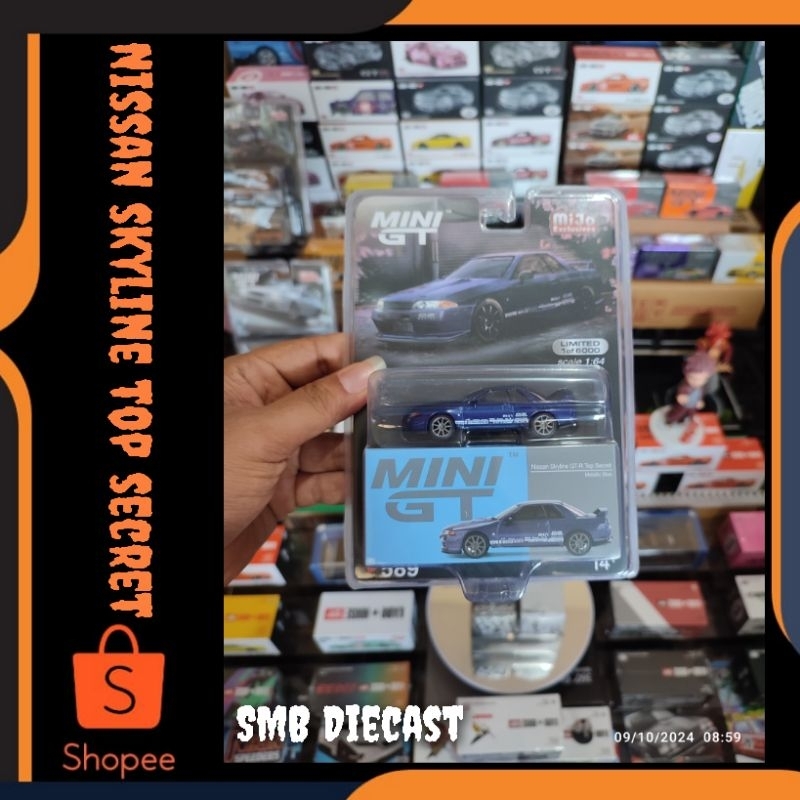 Jual MINI GT NISSAN SKYLINE GT-R TOP SECRET METALLIC BLUE MGT589 ...