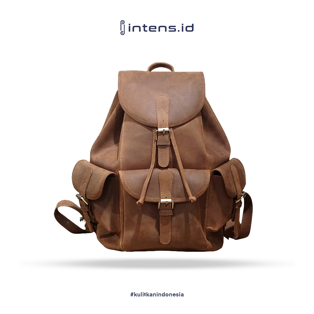 Jual Intens Leather Tas Ransel Kulit crazy horse Backpack Tas Pria ...