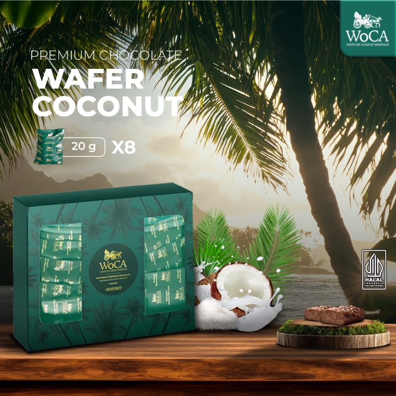 Jual WoCA Wafer Coklat Premium Coconut Chocolate | Shopee Indonesia
