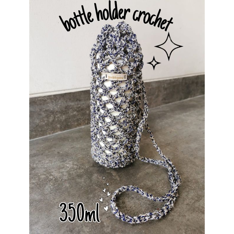 Jual (PO)Sarung botol minum rajut | Bottle Holder Crochet 350ml ...