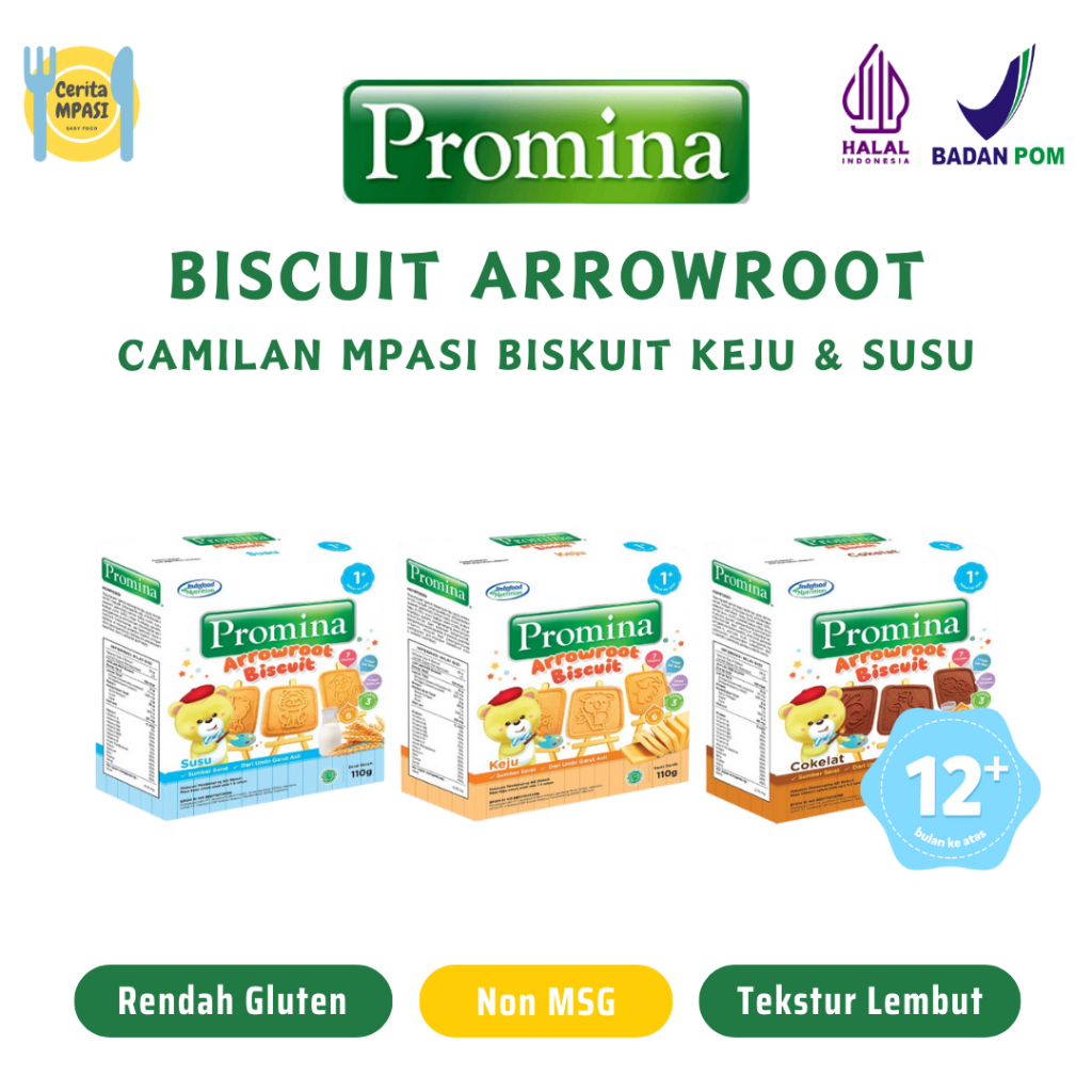 Jual Promina Arrowroot Biscuit | Camilan Biskuit Anak MPASI | Shopee ...