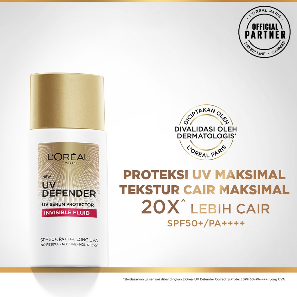 Jual Loreal MU UV Defender Invisible Fluid Sunscreen SPF50+ PA ...