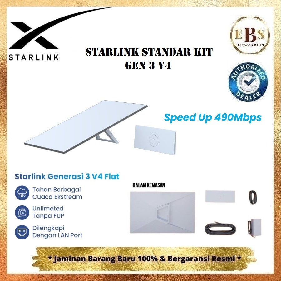 Jual Starlink V4 Gen 3 Standard Dual Wifi System W/ 2 Lan Port RJ45 ...