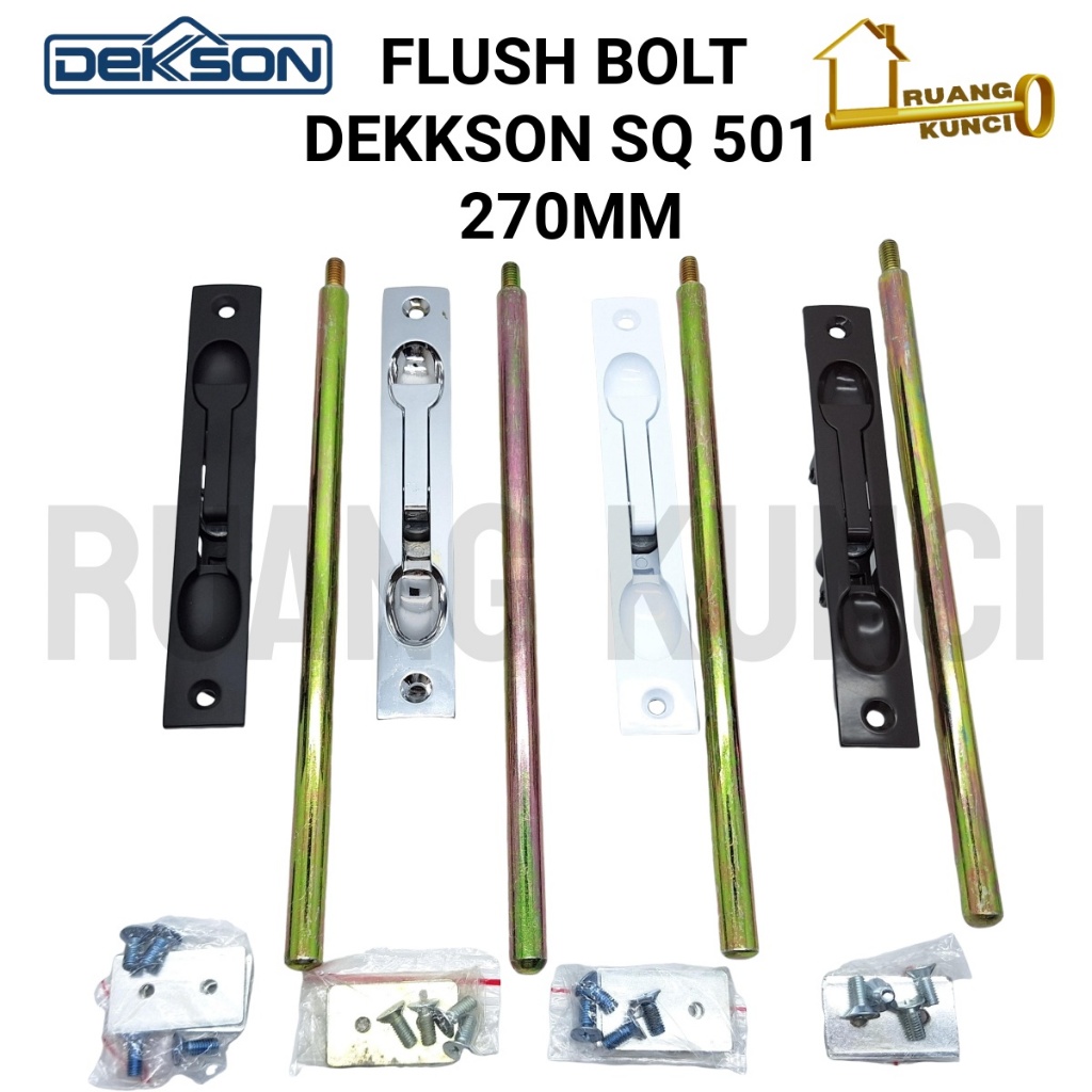 Jual Grendel Tanam Pintu Aluminium Flush Bolt Slot Dekkson SQ 501 270mm ...