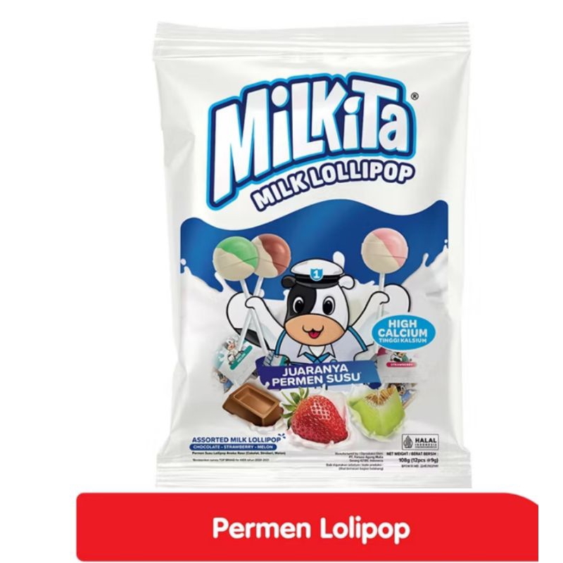 Jual Permen Susu Kojek Milkita Milk Lollipop Candy Pack 108 gr | Shopee ...