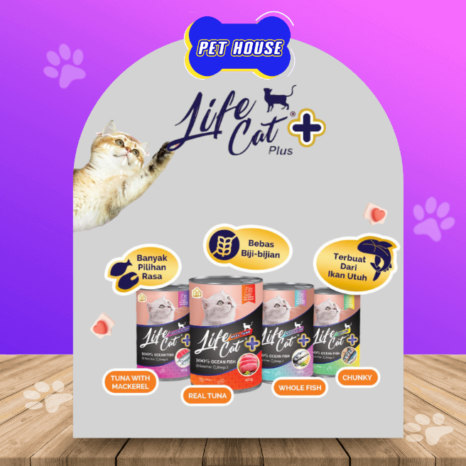 Jual MAKANAN KUCING - LIFE CAT PLUS KALENG 400 GR - LIFECAT + CAT FOOD ...