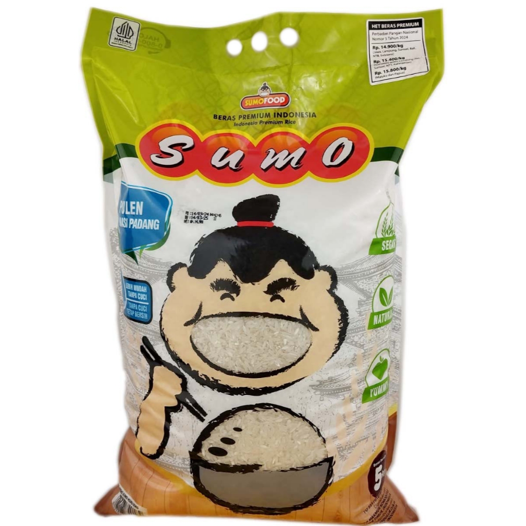 Jual beras SUMO - Hijau 5Kg - pulen nasi padang. | Shopee Indonesia
