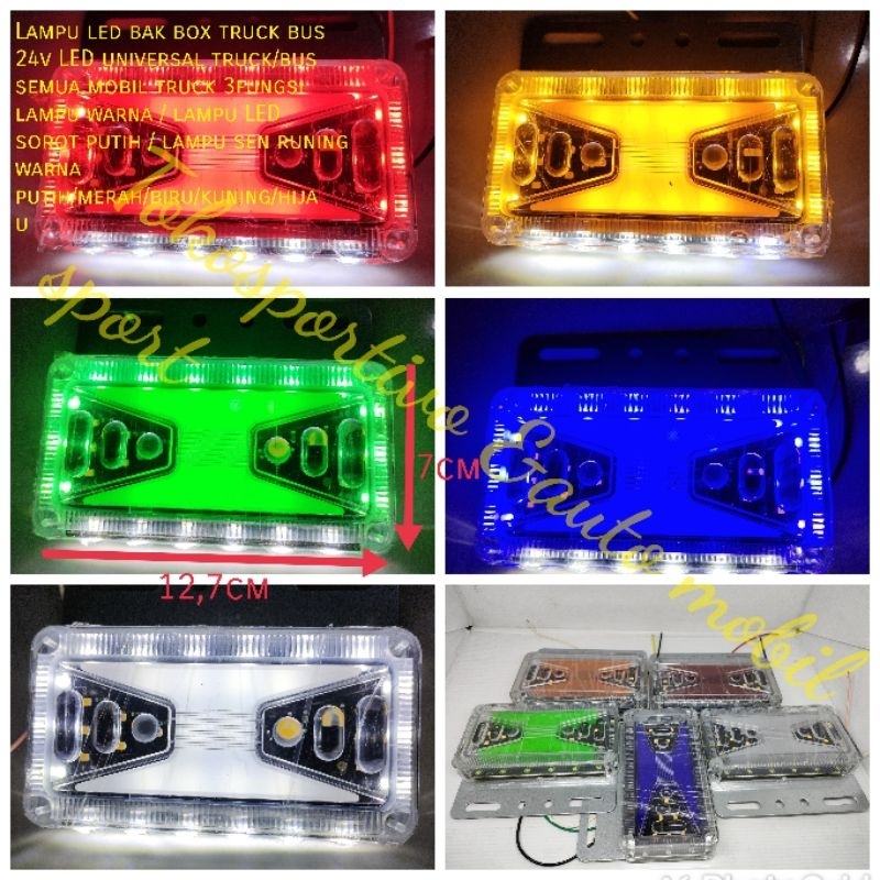 Jual Lampu LED Bak truck Box elf Fuso 24volt mobil truk LED Truck variasi Lampu LED Truck+sein ...
