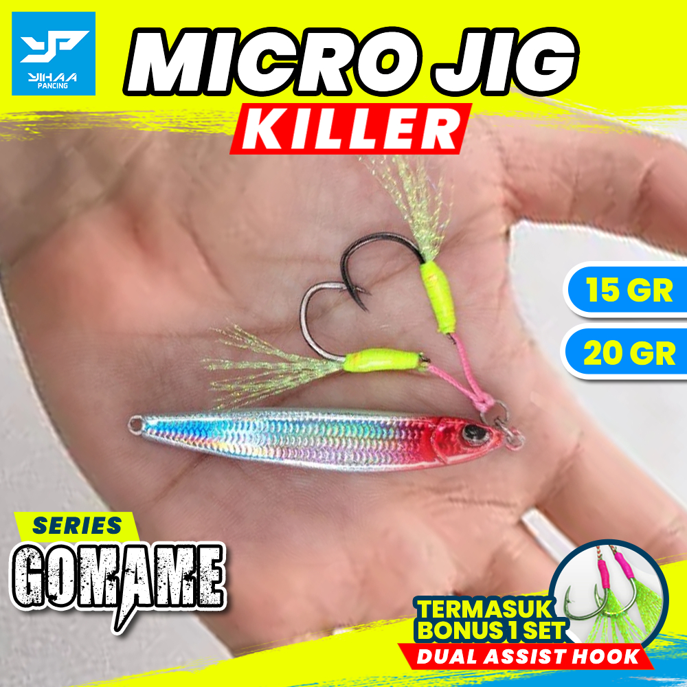 Jual Umpan Micro Jig 15 gram 20 gram Umpan Mancing Gacor Amis Sisik Gomame Series 15g 20g Metal ...