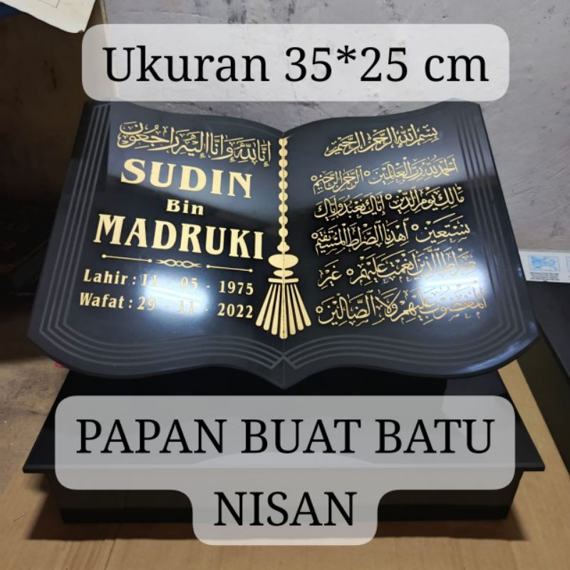 Jual PAPAN BATU NISAN /HANYA PAPAN NAMA BAHAN GRANIT UKURAN 35*25 ...