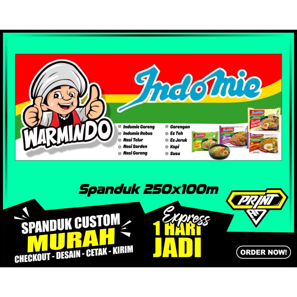 Jual Banner WARMINDO, Spanduk WARMINDO 250x100 cm, COD, Banner WARMINDO ...