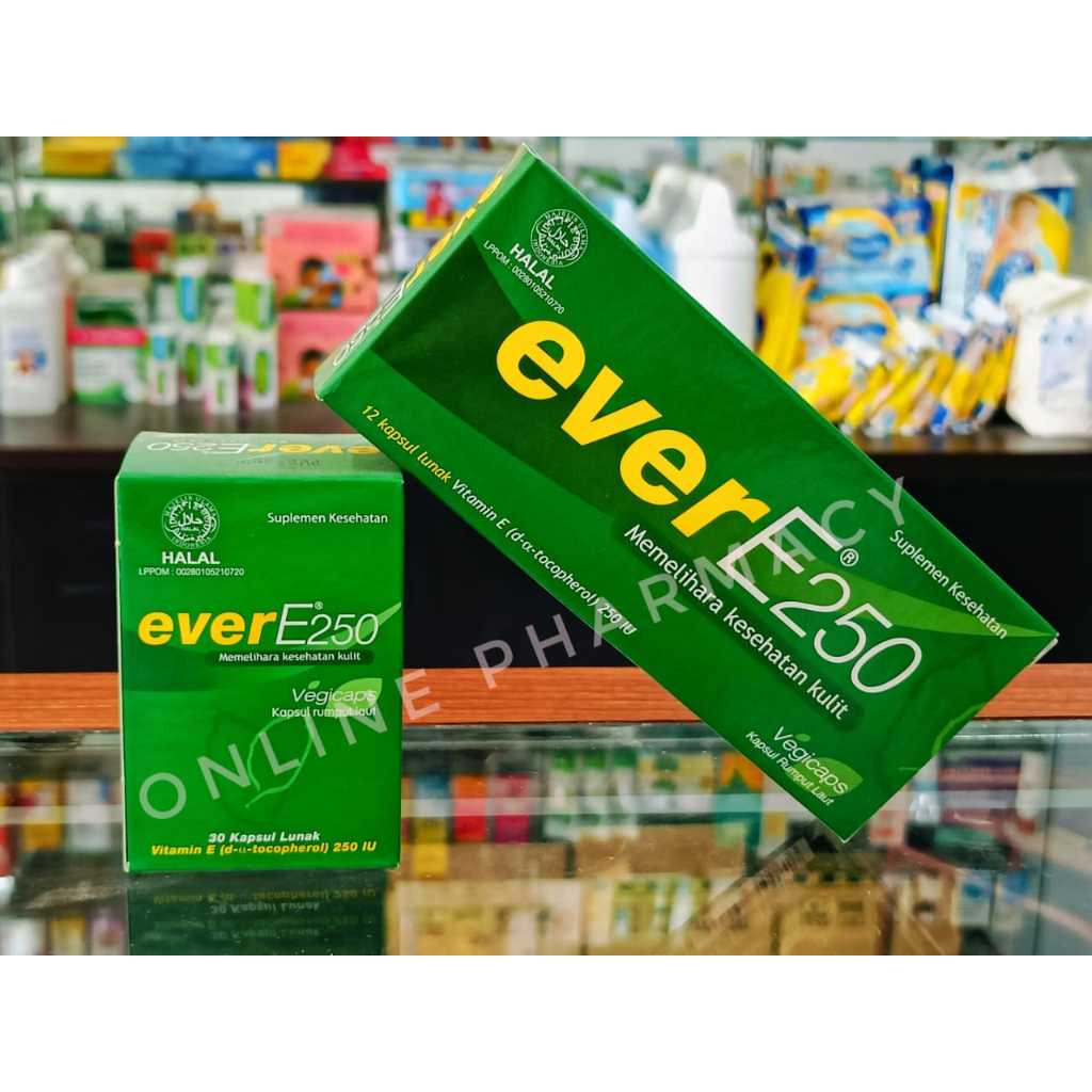 Jual Ever E 250 iu suplemen kulit & promil isi 30 Kapsul & 12 Kapsul ...
