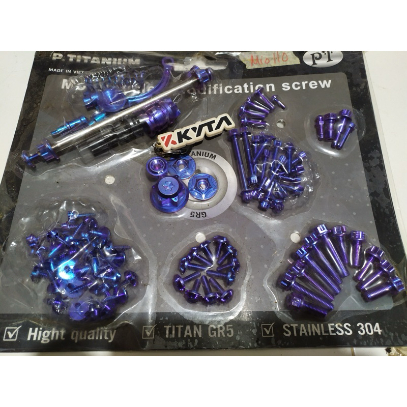 Jual Baut set titanium mio sporty | Shopee Indonesia