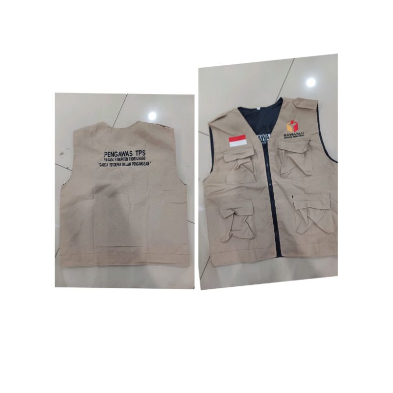 Jual rompi cream Bawaslu#rompi pengawas tps | Shopee Indonesia
