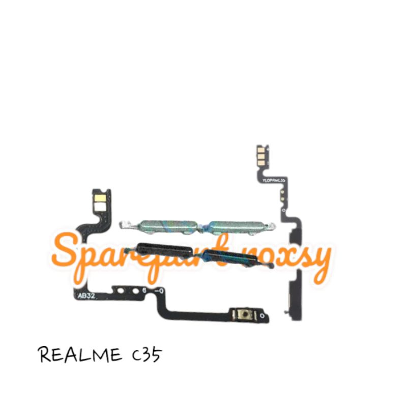 Jual TOMBOL SET + FLEXIBEL ON OFF VOLUME REALME C35 KOMPLIT SATU SET ORI | Shopee Indonesia