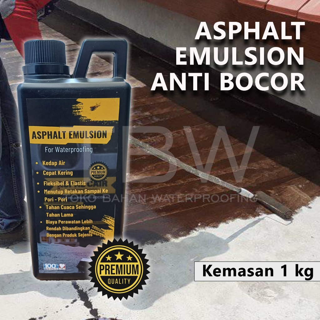 Jual Aspal Cair Anti Bocor 1 kg Cat Pelapis Anti Bocor Asphalt Emulsion ...