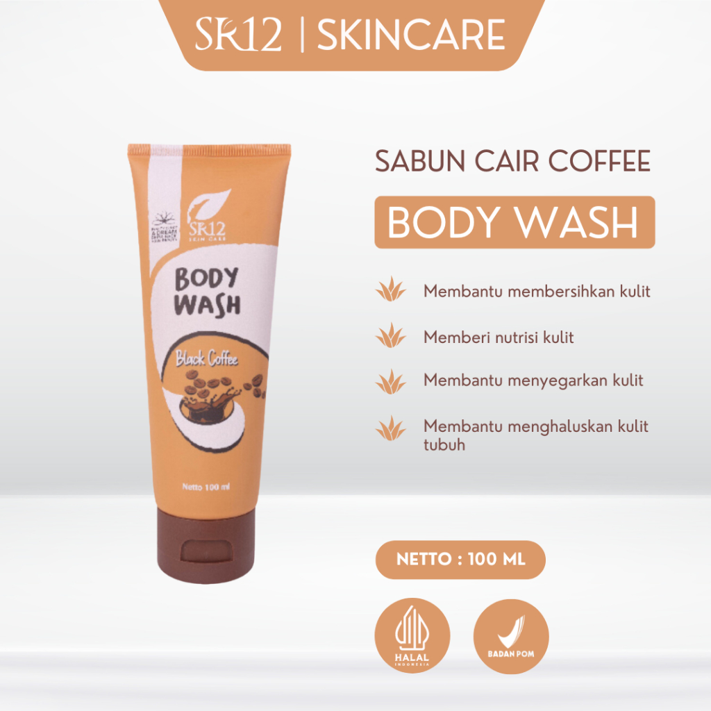 Jual SR12 Body Wash Black Coffee 100ml Tube Membantu Mengangkat Sel ...