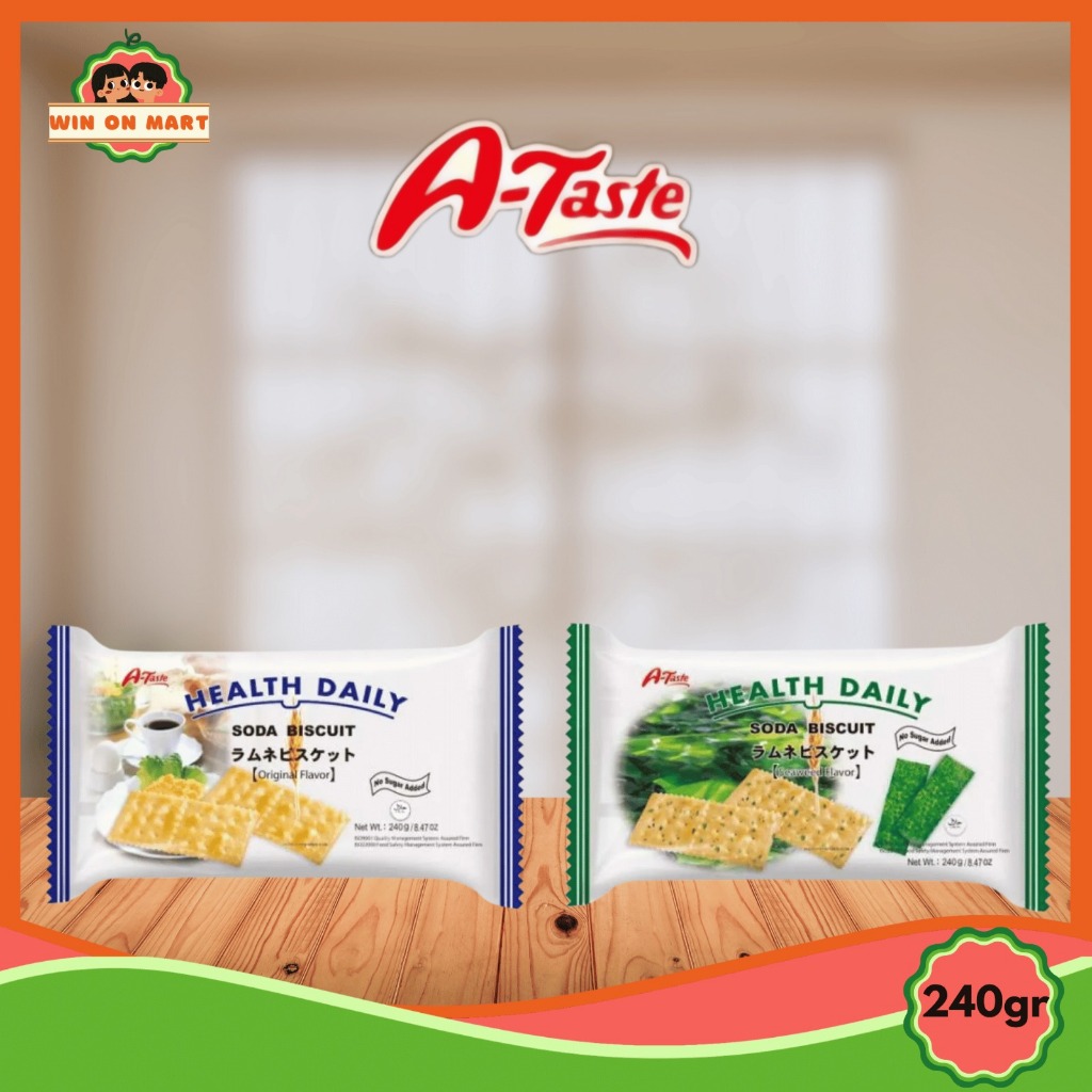 Jual BISKUIT | A TASTE SODA BISCUIT 240g | ORIGINAL | SEAWEED | Shopee ...